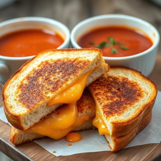 Grilled Cheese Sandwich & Tomato Soup Recipe - ThirstPals